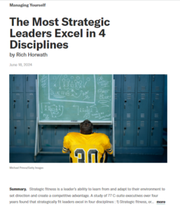 New Harvard Business Review Article on Strategic Fitness | Strategic ...